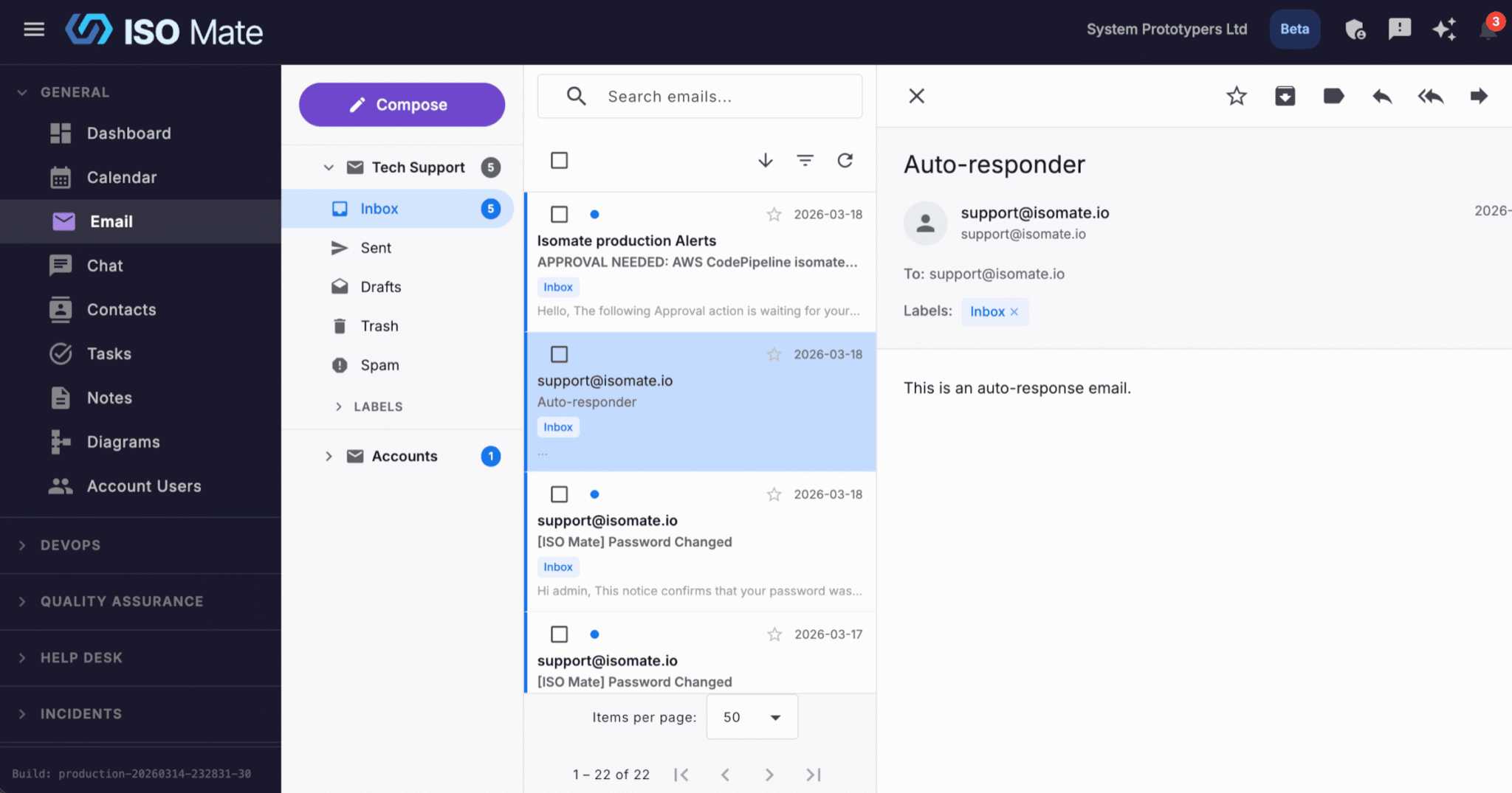 Email Integration – AI Drafting, Gmail & IMAP – ISO Mate