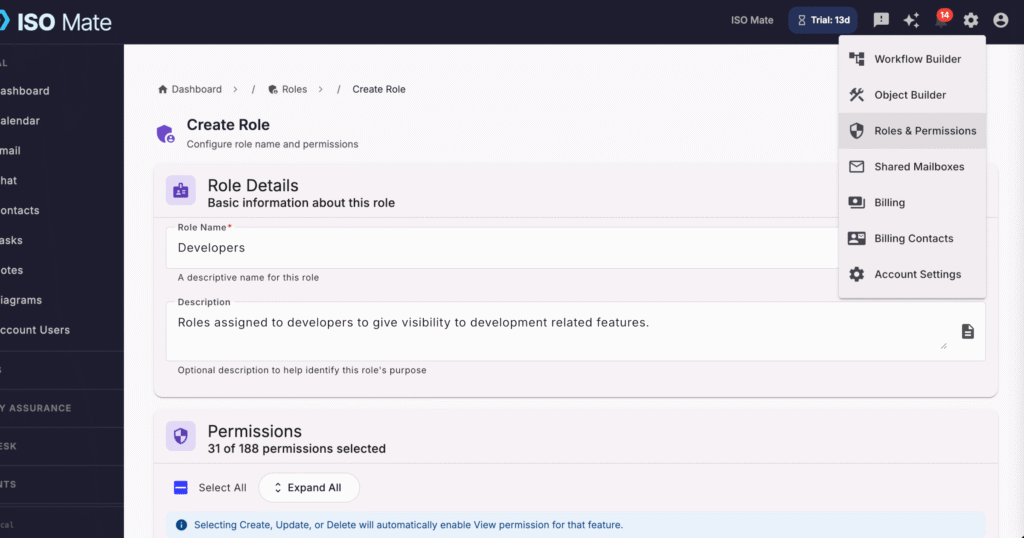 User & Role Management – RBAC & 2FA – ISO Mate